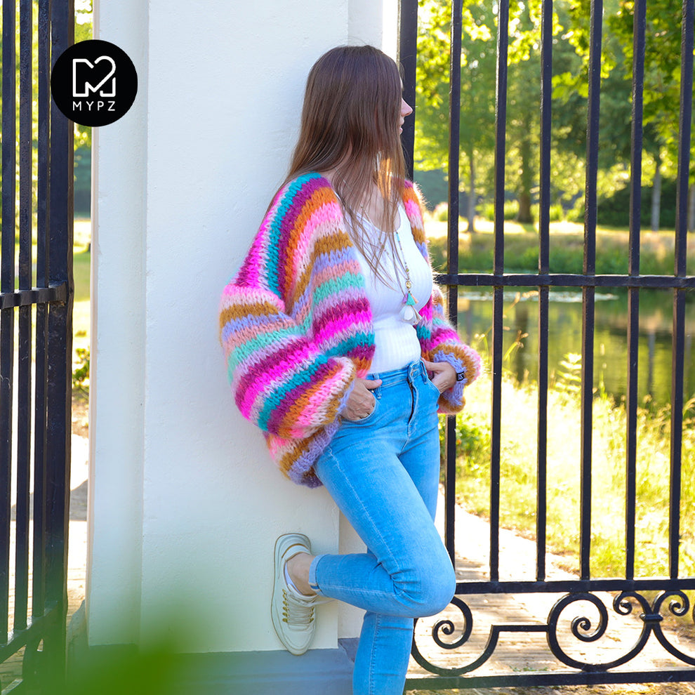 Knitting Kit – MYPZ Chunky Mohair Cardigan Berry Kiss No.15 (ENG-NL ...