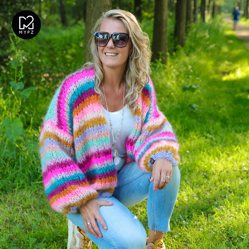 Knitting Kit – MYPZ Chunky Mohair Cardigan Berry Kiss No.15 (ENG-NL ...